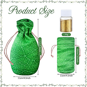Knitgrip 1 Pcs Luster Fairy Bag with 1 Bottle Pixie Dust Glitter Powder, Fairy Pouch Bag Fairy Purse for Fairy Party favor Gifts Halloween Pixie Fairy Cosplay Accessories
