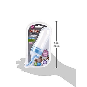 Nuby Natural Touch Silicone Travel Infa Feeder, 3 Ounce, Colors May Vary
