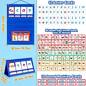 Torlam CVC Word Builder Kindergarten Classroom Must haves, Phonics Games Preschool Learning Activities Spelling Toy Reading Letter Site Sight Words Games Flash Cards for Kids Autism Special Education
