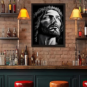 MOMEPE Religion Jesus 5D Diamond Painting Kits, Jesus Diamond Art for Adults, Diamond Dots Gem Art Room Decor Aesthetic 20x24 Inch