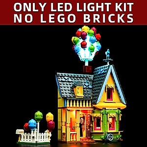 Bourvill LED Lights Kit for Lego Disney and Pixar Up House 43217- Lights Set Compatible with Lego 43217 Set -Classic Version (Lights Kit without Model)
