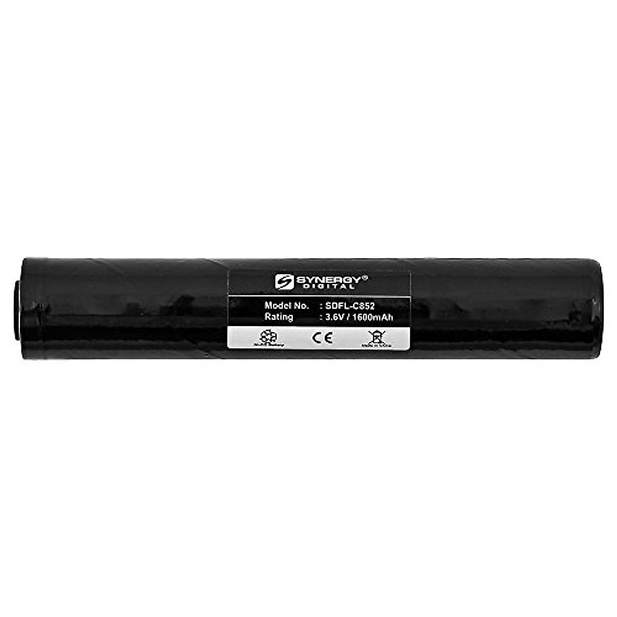 Synergy Digital Flashlight Batteries, Compatible with Streamlite Stinger LED Flashlight, (Ni-CD, 3.6V, 1600 mAh), Combo-Pack Includes: 2 x SDFL-C852 Batteries