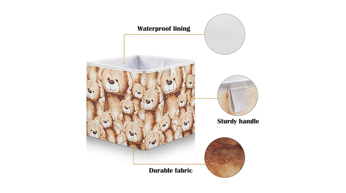 Lovely Teddy Bear Storage Basket - Stylish Toy Organizer