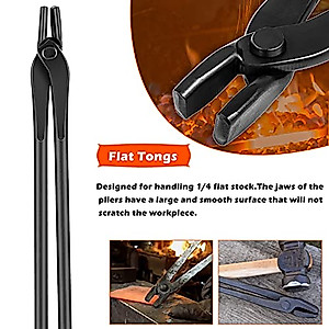 Knife Making Tongs Set 3Pcs Blacksmith Tongs Assembled Knife Making Blacksmith Tools Anvil Forge