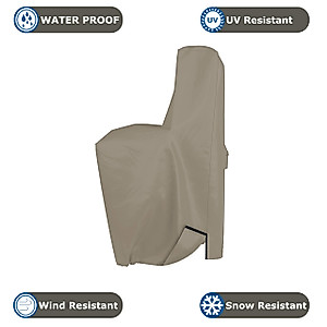 Covers & all Water Softener Cover, 12 Oz, Made of Waterproof, UV-Resistant & Tear-Proof Cover Max Fabric Comes with Air Pockets & Split Zipper (55" H x 30" W x 16" D, Beige)