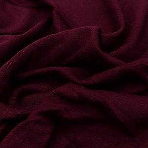 Texco Inc Rayon Spandex Jersey Knit (220 GSM)-Maternity Apparel, Home/DIY Fabric, Burgndy New 2 Yards