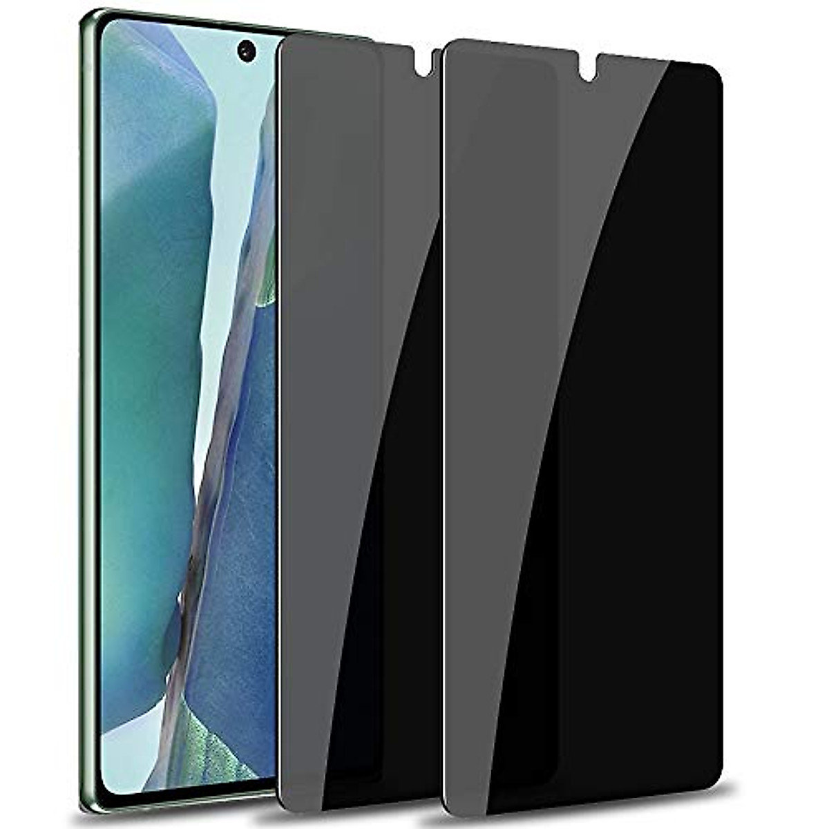 [2 Pack] Note 20 Privacy Screen Protector Anti-Spy, LYWHL Tempered Glass Screen Protector for Samsung Galaxy Note 20 5G, [Black] [Anti-Peek] [9H Hardness] [Anti-Scratch] [Bubble Free] - 6.7"