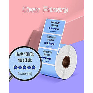 PHOMEMO 2.25"x1.25" Direct Thermal Labels, Shipping Barcode Thermal Stickers, Compatible with Many Thermal Label Printer