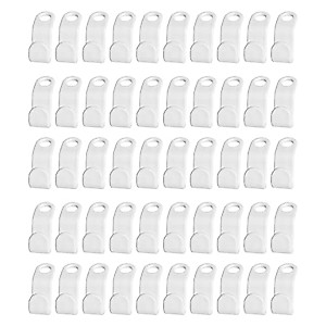 TJLSS 50pcs Durable Mini Vertical Arrangement for Closet Heavy Duty Rack Holder Clothes Hanger Connector Hook (Color : White, Size : One Size)