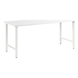 Bush Business Furniture Hustle 72W x 30D Computer Desk with Metal Legs in White, Modular Office Table for Home and Professional Workspace