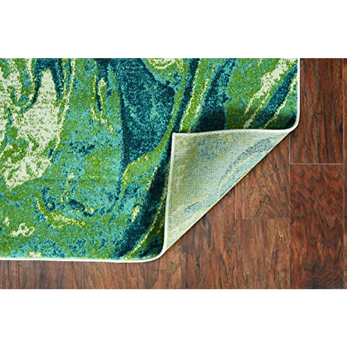 Kas Rugs Watercolors Mid-Century Abstract Area Rug - Teal 6'7" x 9'6"