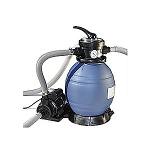 Swimline HydroTools 12 Inch Above Ground Swimming Pool Sand Filter Pump System with 40mm to 1.5 Inch Soft Sided Pool Filter Hose Connection Kit
