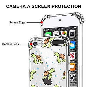 ZIYE Compatible with iPod Touch 7th Generation Case,iPod Touch 6 5 Case Clear,Shockproof Protective Case for iPod Touch 5/iPod Touch 6/iPod Touch 7 Case Turtle