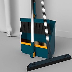 Brooms and Dustpan Set, with Dustpan and Squeegee Brooms, Dustpan with Long Handle, Brooms and Dustpan Set for Home, Dustpan Comb, Brooms with Dustpan Combo Set Day Use