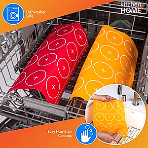 Kitchen + Home Silicone Baking Mats - Set of 2 Non-stick, BPA Free Food Grade Silicone Mat Liners for Half-Size Cookie Sheet with Measurements