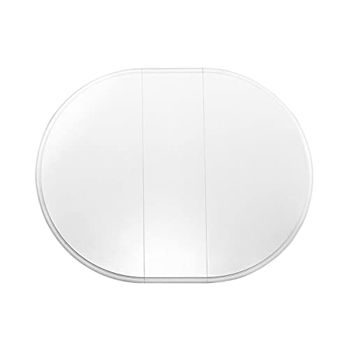 BOWERY HILL Full Extension Solid Wood Round Pedestal Dining Table with Solid Wood Frame in White