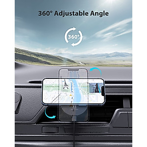 Magnetic Wireless Car Charger Mount, Compatible with Magsafe Car Charger Air Vent Phone Mount Magnetic Phone Car Mount with Powerful Magnetic Pull for iPhone 14 13 12 Pro Max Mini