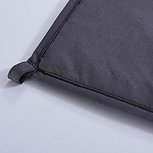 Weighted Blanket with Removable Cover, 15lb, 48"x72", Grey