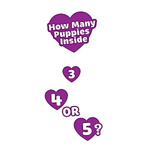 Puppy Surprise 10-inch Small Cherry Plush Stuffed Animal Dog with Puppies, Plushies, Kids Toys for Ages 3 Up by Just Play