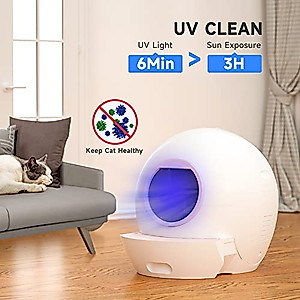 ELS PET Self Cleaning Cat Litter Box, No Scooping Automatic Litter Box, Safety Protection & Odorless & Smart, Extra Large for Multiple Cats