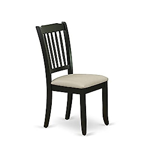 East West Furniture DAC-BLK-C Dining Room Chairs, 21 x 18 x 38