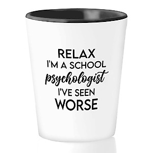 Bubble Hugs School Psychologist Shot Glass 1.5oz - I'm a school psychologist - Therapist School Counselor RN Graduation Psych Majors Neuropsychology