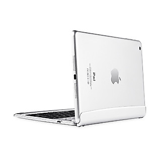 Arteck Ultra-Thin Apple iPad Air 2/9.7-inch iPad Pro Bluetooth Keyboard Folio Stand with Built-in Stand Groove for Apple iPad Air 2 with 130 Degree Swivel Rotating-Silver