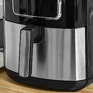 HOMCOM Air Fryer, 1700W 6.9 Quart Air Fryers Oven with Digital Display, 360° Air Circulation, Adjustable Temperature, Timer and Nonstick Basket for Oil Less or Low Fat Cooking, Black