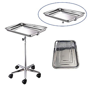 Tattoo Stainless Steel Tray - Yuelong 2 Pack 13.5'' X 10'' Stainless Steel Tattoo Trays Dental Medical Tray Piercing Instrument Tray Flat for Tattoo Supplies Tattoo Kits