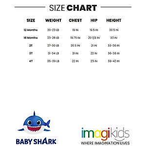 Pinkfong Baby Shark Daddy Shark Mommy Shark Infant Baby Boys 3 Pack Graphic T-Shirts Blue/Grey 24 Months