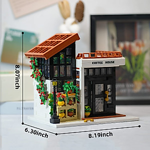 ENJBRICK Modular House Building Kit,Townhouse Building Blocks Model Set for Teens and Adults,Architecture Collectible Toy Building Set