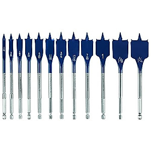 BOSCH DSB5012 12-Piece Assorted Set Daredevil Spade Bits, 1/4 In. Hex Shank Ideal for Fast Drilling Applications in Wood