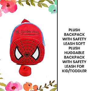 Nonika Children Walking Safety Leash with Compartments for Food, Keys, Phone, Snacks (Red)