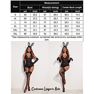 Avidlove Women’s Lace Babydoll with Garter Mini Teddy Bodysuit Sexy Lingerie Backless Chemise Black L