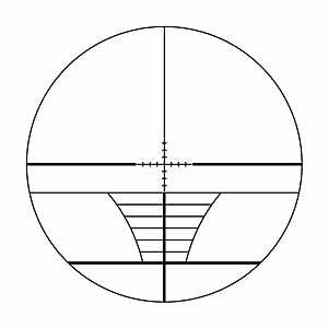 TacFire Compact Fixed Power Rifle Scope Rangefinder Reticle with Set of 1 Rings, 4 x 32, Black