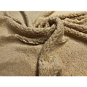 Solid Golden Brown Sherpa Fleece Fabric by The Yard