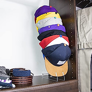 STAUBER Best Acrylic Baseball Cap Rack and Hat Storage Display Holder Stand (Clear)