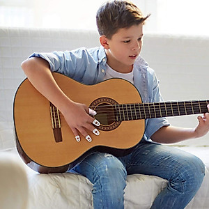 Guitar Fingertip Protectors - 40 Pcs Silicone Guitar Finger Guards Protection Covers Caps for Guitar Ukulele Bass, Sewing and Embroidery (5 Sizes) (Transparent)