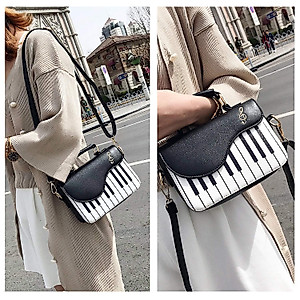 LUI SUI Women’s Piano Guitar Shape Crossbody Purse Bags Music Guitar Small Shoulder Bags Tote Purse