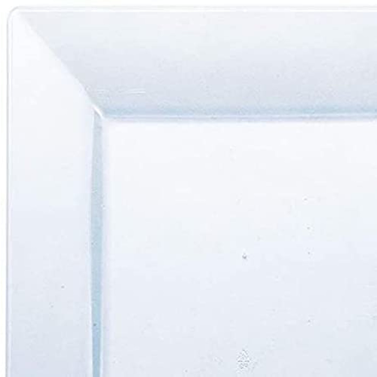 Kaya Square Clear Plastic Dinner Plates (9.5") - Pack of 10 - Elegant & Sturdy Dinnerware for Weddings, Birthdays & Home Use