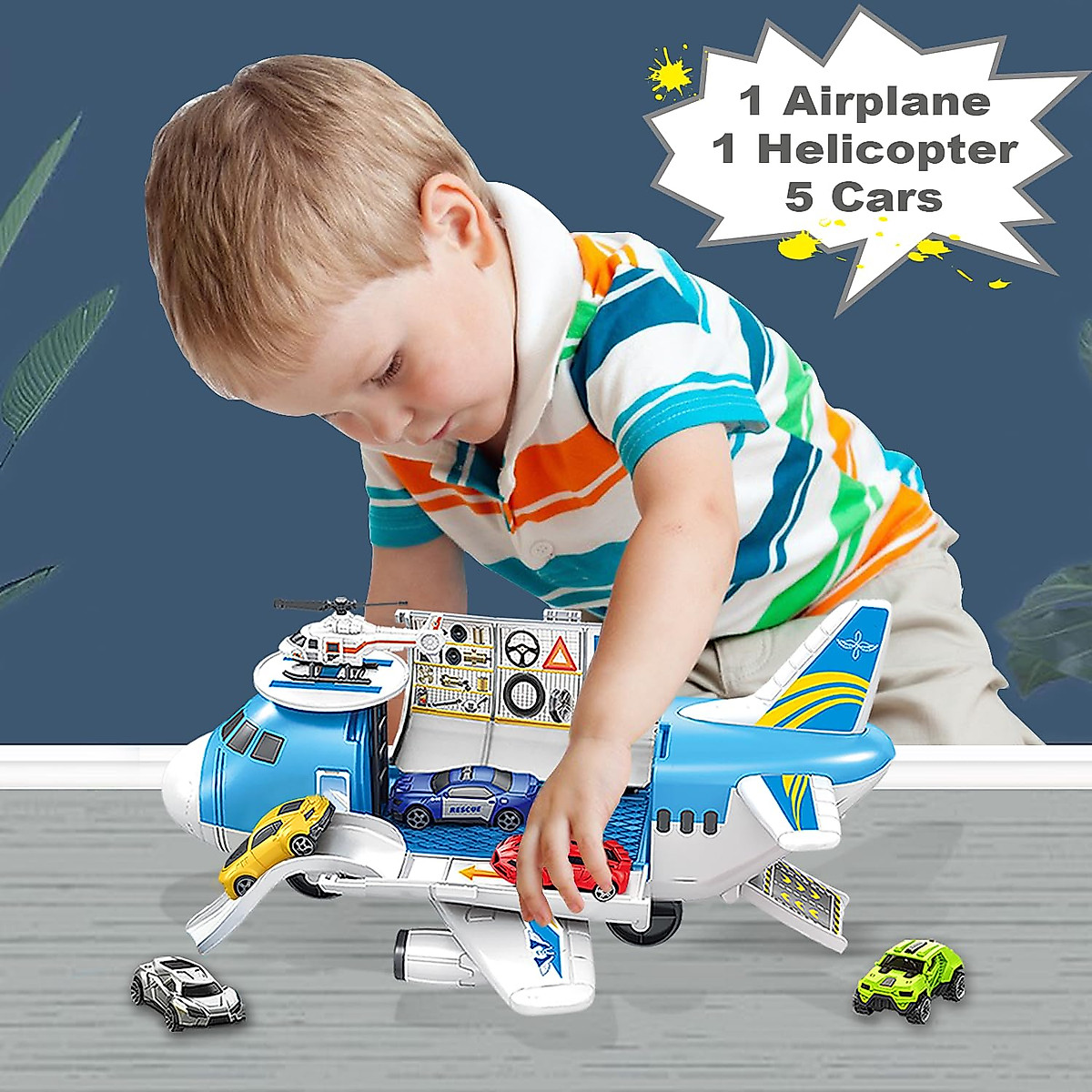 GUDEHOLO Airplane Toy, Airplane Toys for 3 Years Old, Toy Airplane for Boys Age 4-7, Airplane Toys for Toddlers, Toys for 2 3 4 5 Years Old, Aeroplane Toy, Plane Toys for Birthday
