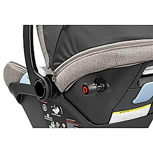 Peg Perego Primo Viaggio 4-35 Lounge - Reclining Rear Facing Infant Car Seat - Includes Base with Load Leg & Anti-Rebound Bar - for Babies 4 to 35 lbs - Made in Italy - City Grey (Grey)