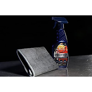 303 Products Clay Mitt - Synthetic Clay Replacement - Creates Ultra Smooth Surface - Faster and Easier Than Clay - Long Lasting, 1 Count (39013), Gray, Black