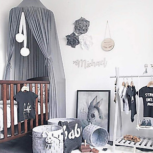 Nets for Cribs Babies Flower Ball Bed Decorative Baby Bed Net Hanging Flower Ball Crib Accessories Wall Pendant Decoration for Kids Room (White)