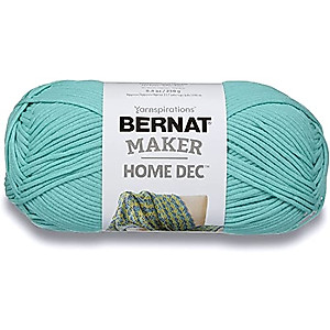 Bernat Maker Home Dec Aqua Yarn - 2 Pack of 250g/8.8oz – 72% Cotton, 28% Nylon - #5 Bulky - 317 Yards – Easy Yarn for Knitting, Crocheting, Crafts & Amigurumi