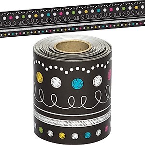 Teacher Created Resources Straight Rolled Trim Border/Trimmer Set, Multicolor, 8947