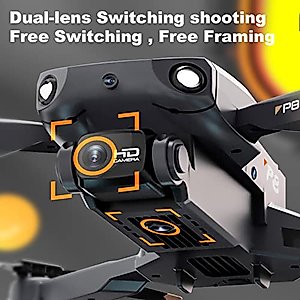 GoolRC RC Drone with Camera 4K Dual Camera RC Quadcopter with Function 4 Sided Obstacle Avoidance Waypoint Flight Gesture Control Storage Bag Package Drones for Kids 2 Battery
