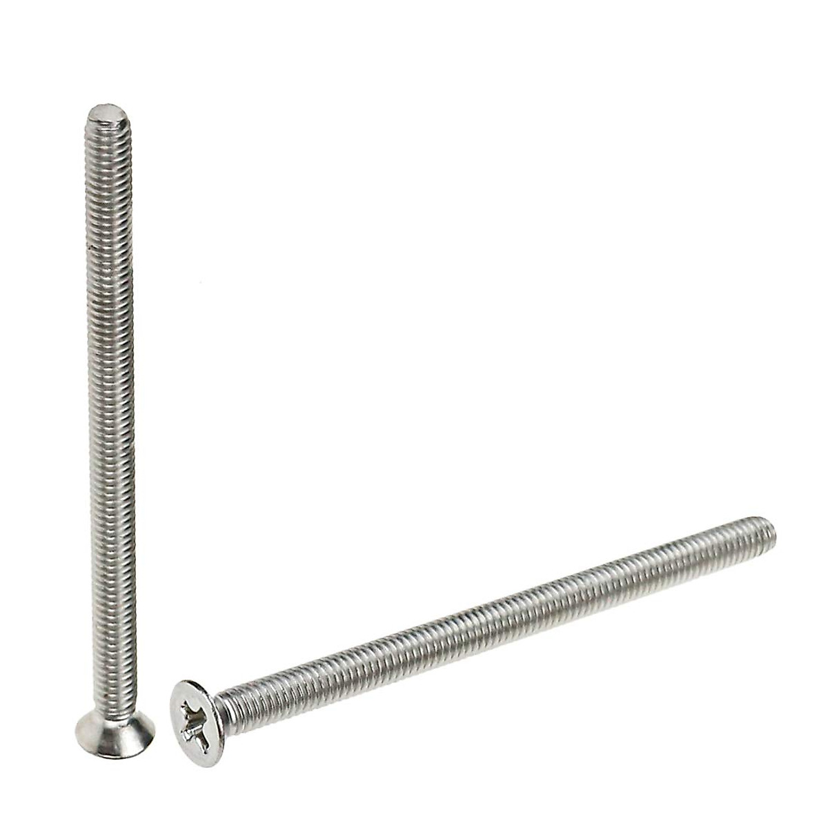 Xiaoyztan M4x60mm Phillips Countersink Head Machine Screws Stainless Steel 304 Full Thread Metric Standard Mounting Hardware Fasterning Accessories, Pack of 50