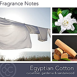 Colonial Candle Egyptian Cotton Scented Jar Candle, Heritage Collection, White, 2 Wick, 11 oz