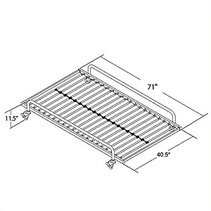 DHP Metal Trundle for Daybed Frame, Fits Twin Size, Black